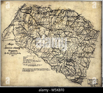 175 Map of Louisa County Virginia Inverted Rebuild and Repair Stock ...