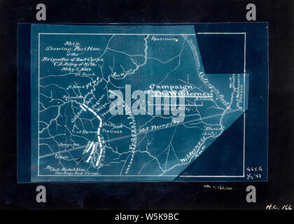 Map showing position of the brigades of 2nd Corps, C.S. Army of N. Va ...