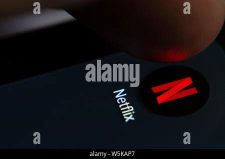 Netflix logo on a tv screen Stock Photo - Alamy