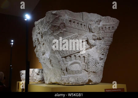 PARIS - DEC 7, 2018 - Gothic carved column capital, Cluny Museum de ...