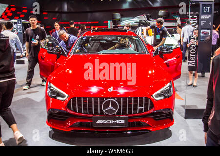 --FILE--A Mercedes-Benz AMG is on display during the 18th Shanghai ...