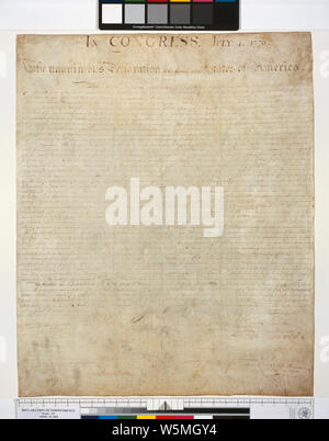 Engrossed Declaration of Independence Stock Photo - Alamy