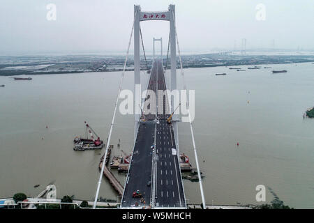 --FILE--The Nansha Bridge, previously known as Second Humen Bridge, is ...