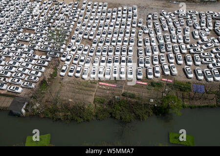 Broken and abandoned electric vehicle (EV) of Chinese car-sharing ...