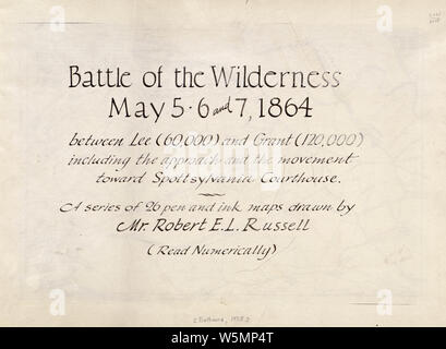 Battle of the Wilderness 1864 map Stock Photo - Alamy