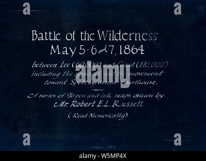 Battle of the Wilderness 1864 map Stock Photo - Alamy