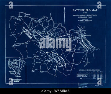 Civil War Maps 0161 Battlefield map of the Fredericksburg-Spotsylvania ...