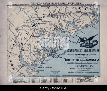 Beaufort Harbor and coast line between Charleston S.C. and Savanna Ga ...