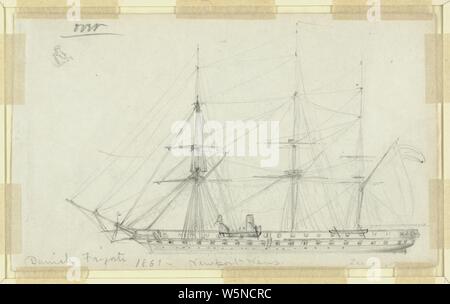 Danish Frigate. 1861. Newport News. Zeeland. Morgan collection of Civil ...