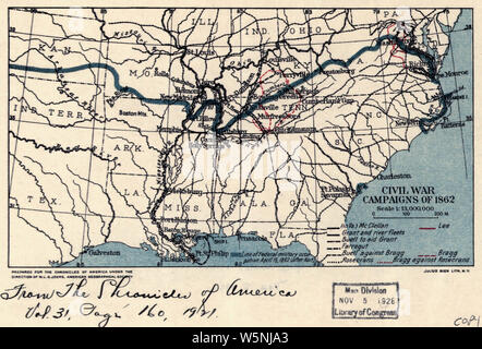 Civil War Maps 0281 Civil War campaigns of 1862 Inverted Rebuild and ...