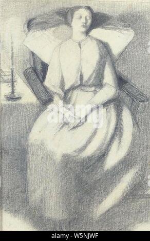Elizabeth Siddal Seated in a Chair 1860 by Dante Gabriel Rossetti Stock ...