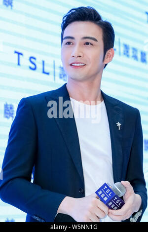 Chinese actor Vin Zhang attends an activity in Beijing, China, 16 ...