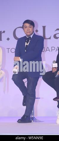 Taiwanese host Kevin Tsai attends a promotional event for Dr. Ci:Labo ...