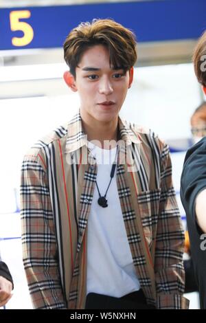 Hong Kong entertainer and rapper Lucas Wong of South Korean boy group ...
