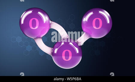 O3 ozone 3d molecule isolated on white Stock Photo - Alamy