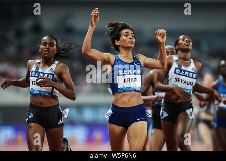 Moroccan middle-distance runner Rababe Arafi competes in the 1500m ...