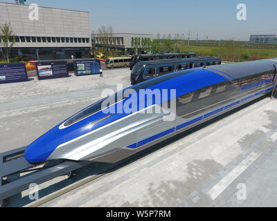 A 600 km/h maglev train developed by CRRC Qingdao Sifang Co Ltd, a ...