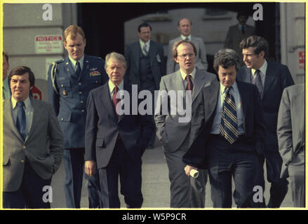 Jimmy Carter and White House aides Jordan Hamilton Rex Grannum with ...
