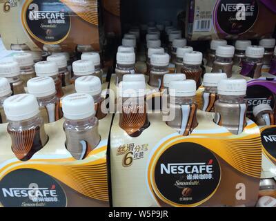 --FILE--Bottles of Nescafe instant coffee of Nestle are for sale at an ...