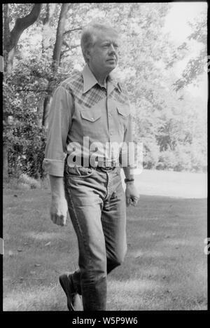 Jimmy Carter at Camp David Stock Photo - Alamy