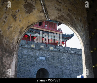 Jingzhou Hubei city wall in winter Stock Photo - Alamy