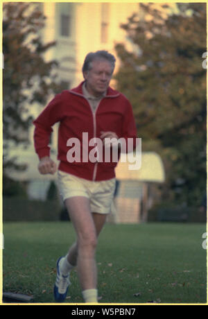 Jimmy Carter jogging Stock Photo - Alamy