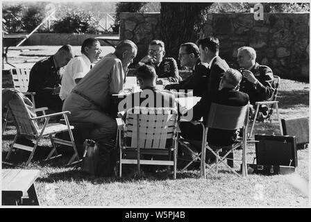 President Lyndon Johnson with the Joint Chiefs of Staff at the White ...