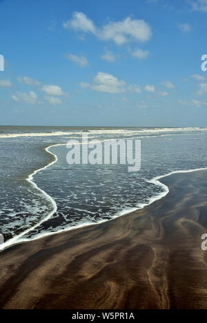 Sand sea and sky, Bhagal beach, Gujarat, India, Asia Stock Photo - Alamy
