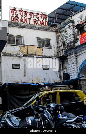 Grant Road Railway Station building, Mumbai, Maharashtra, India, Asia ...