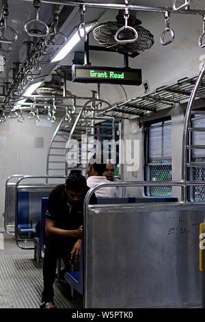 indicator inside local train Mumbai Maharashtra India Asia Stock Photo ...