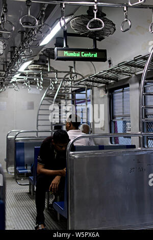 indicator inside local train Mumbai Maharashtra India Asia Stock Photo ...