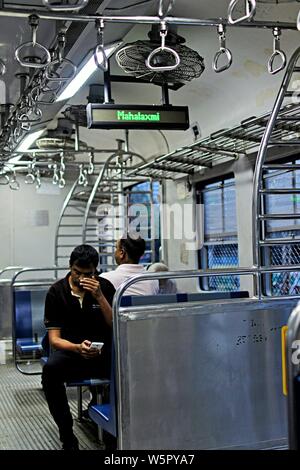 indicator inside local train Mumbai Maharashtra India Asia Stock Photo ...