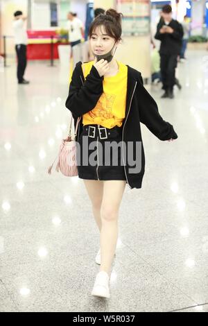 Chinese singer and online celebrity Feng Timo arrives at the Beijing ...