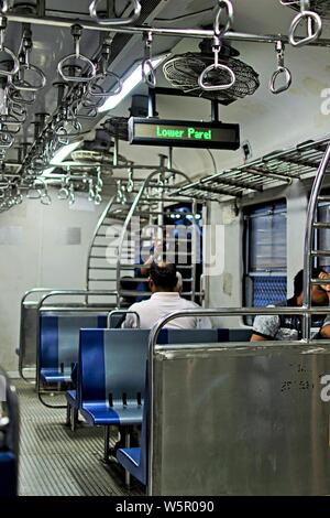 indicator inside local train Mumbai Maharashtra India Asia Stock Photo ...