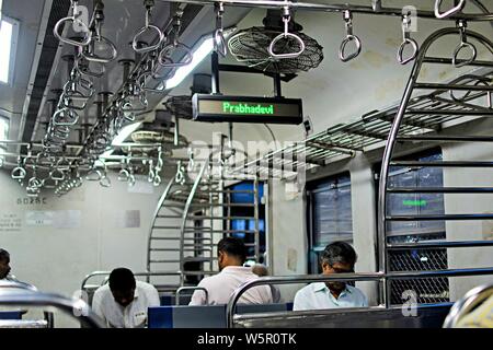 indicator inside local train Mumbai Maharashtra India Asia Stock Photo ...