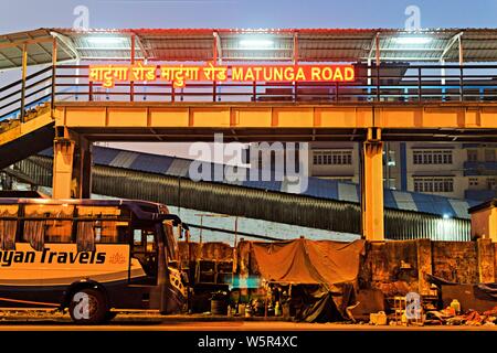 Matunga Road Railway Station foot overbridge Mumbai Maharashtra India ...