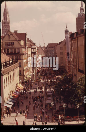 MUNICH'S LARGE AND BEAUTIFUL FUSSGANGERZONE (PEDESTRIAN ZONE) HAS ...