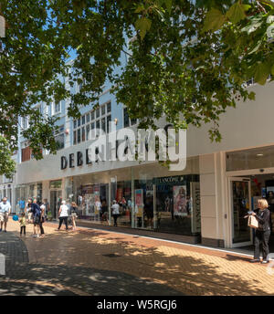 Chelmsford Debenhams department store entrance & shop front window ...