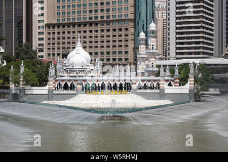 Masjid Jamek Mosque at the confluence of the Klang and Gombak River in ...