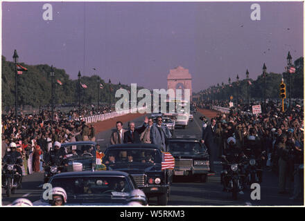 "Motorcade with Jimmy Carter during his visit to New Delhi, India. ca ...