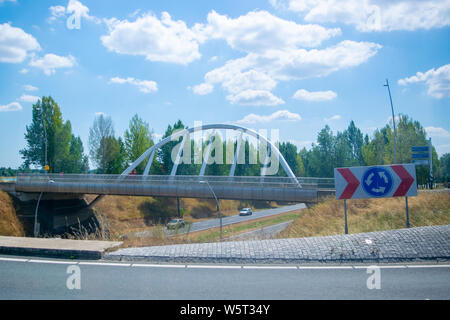 Nijmegen Ressen, Gelderland July 29 2019, The roundabout over the ...