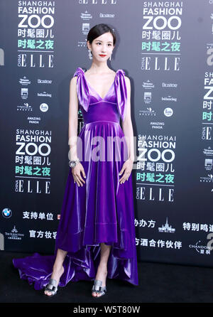 Chinese actress Chen Duling attends an activity in Shanghai, China, 3 ...