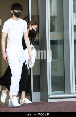 Singer and rapper Cai Xukun of Chinese boy group Nine Percent attends ...