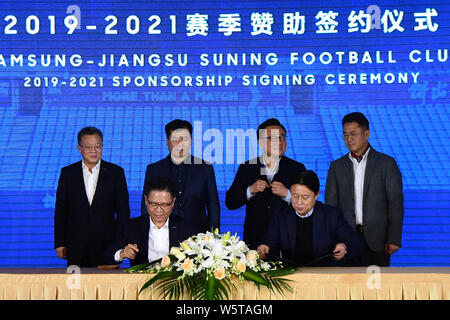 View of the 2019 - 2021 Sponsorship Signing Ceremony for Samsung ...