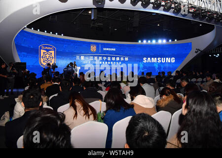 View of the 2019 - 2021 Sponsorship Signing Ceremony for Samsung ...