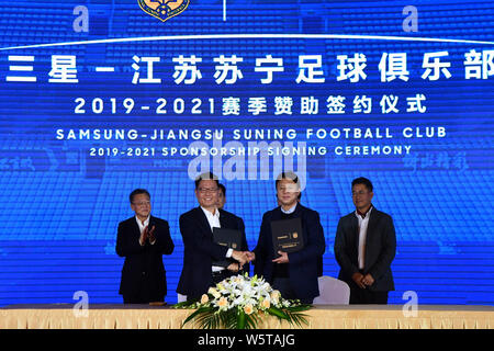 View of the 2019 - 2021 Sponsorship Signing Ceremony for Samsung ...