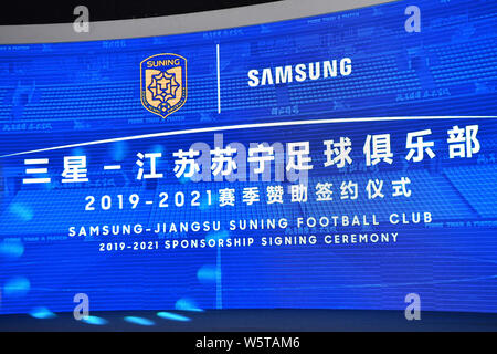 View of the 2019 - 2021 Sponsorship Signing Ceremony for Samsung ...