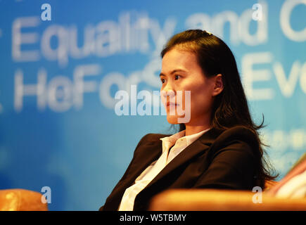 --FILE--Lucy Peng Lei, the executive chairman of Ant Financial Services ...