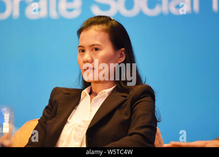 --FILE--Lucy Peng Lei, the executive chairman of Ant Financial Services ...