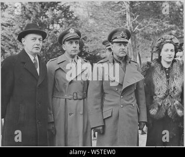 Photograph of Field Marshal Harold Alexander and an unidentified U.S ...